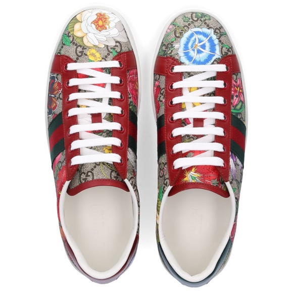 Gucci | Shoes | Gucci Womens Ace Gg Flora Sneaker | Poshmark